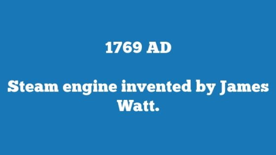 What Happened in 1769 AD?
