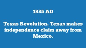 What Happened in 1835 AD?