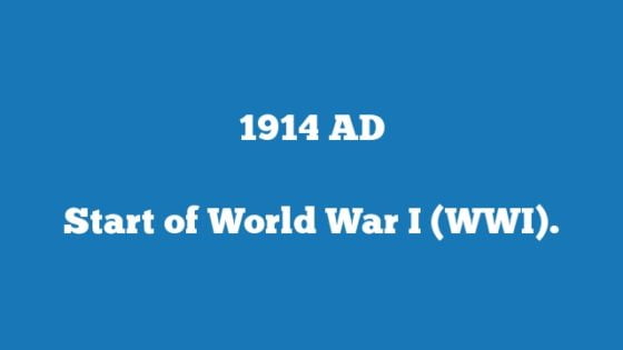 What Happened in 1914 AD?