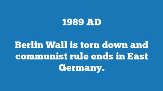 What Happened in 1989 AD?