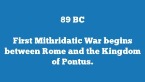 What Happened in 89 BC?